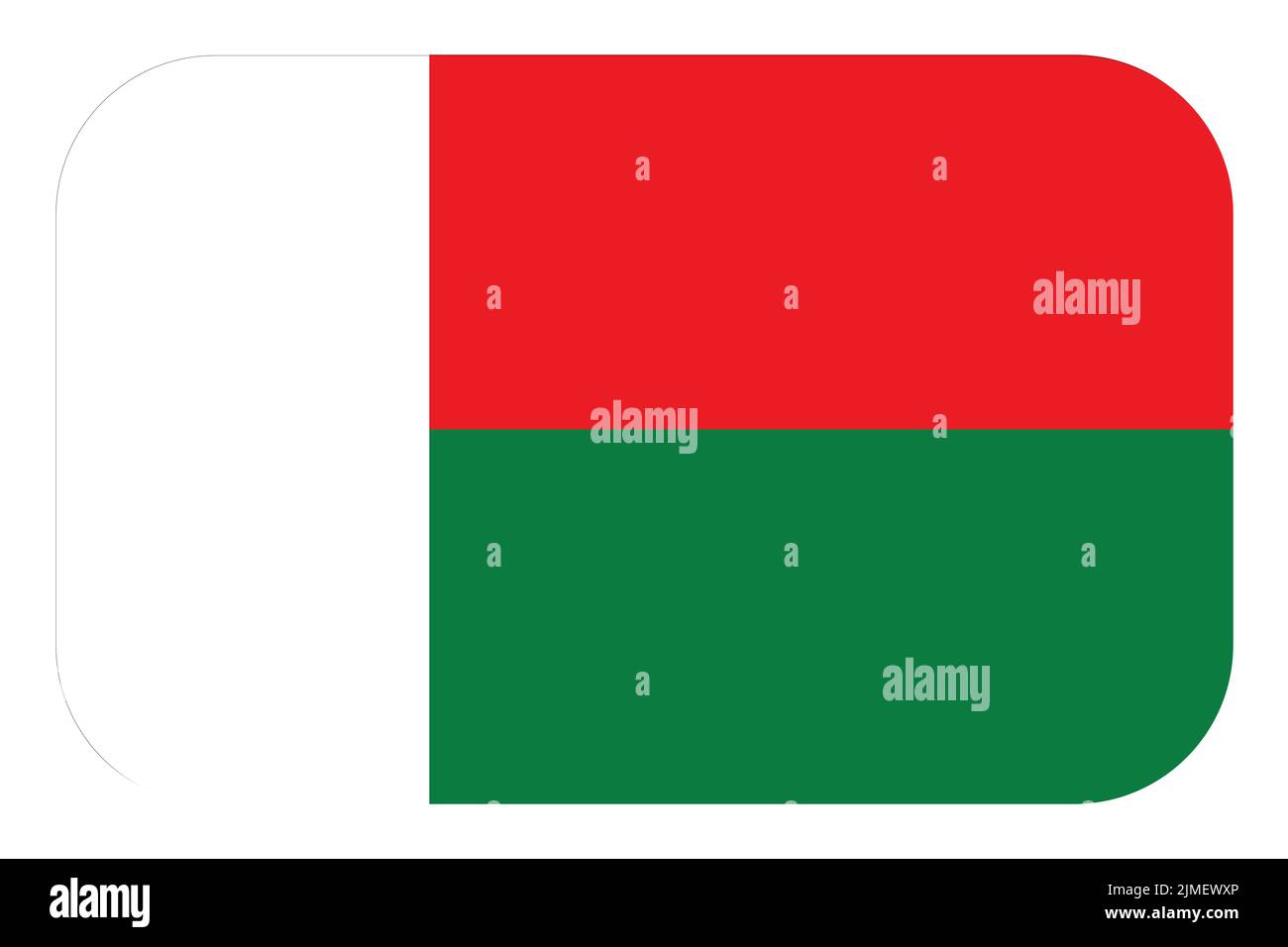 Flag of Madagascar. National symbol in official colors. Template icon ...