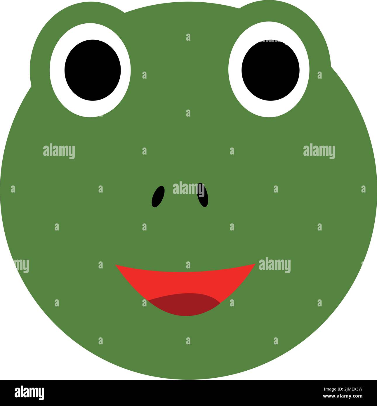 green happy frog head smilling Stock Vector Image & Art - Alamy