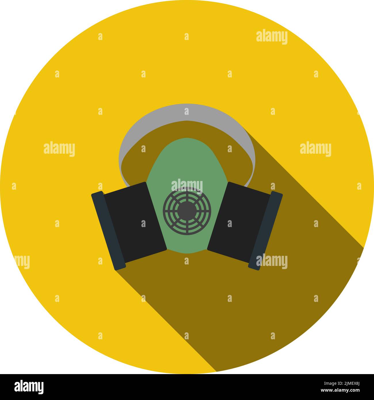 Dust protection mask icon. Flat color design. Vector illustration Stock ...