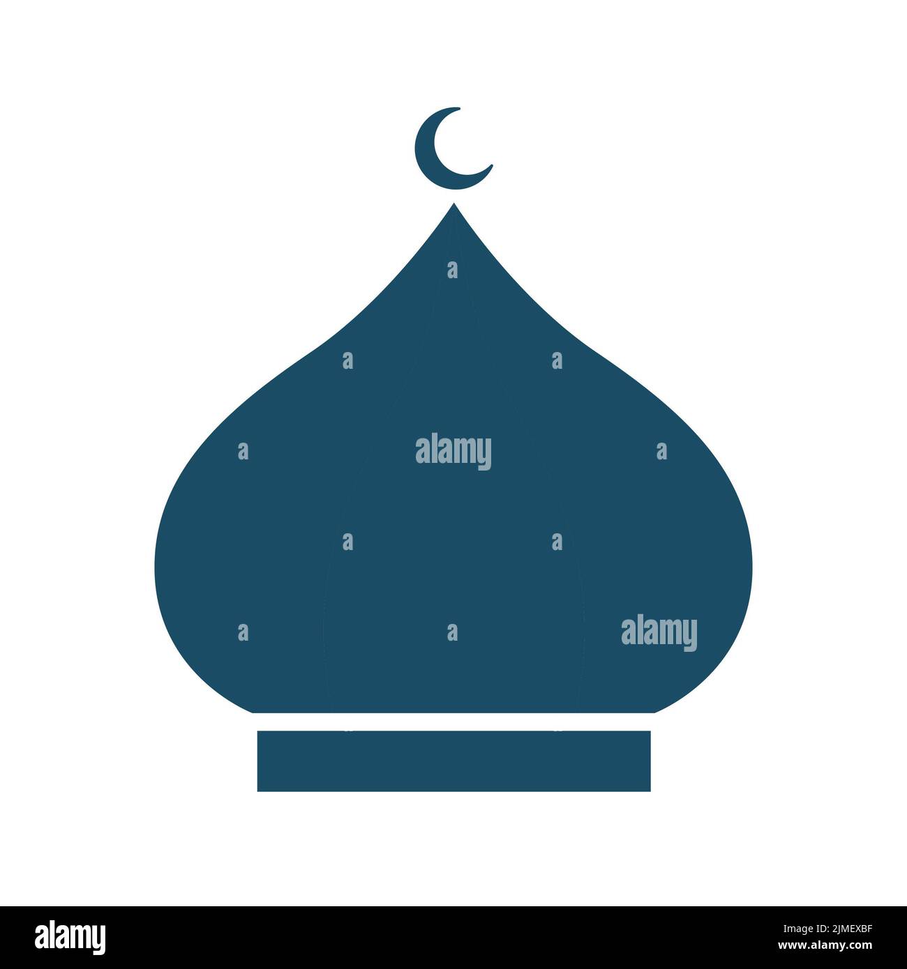 High quality dark blue flat mosque dome icon. Pictogram, Ramadan ...