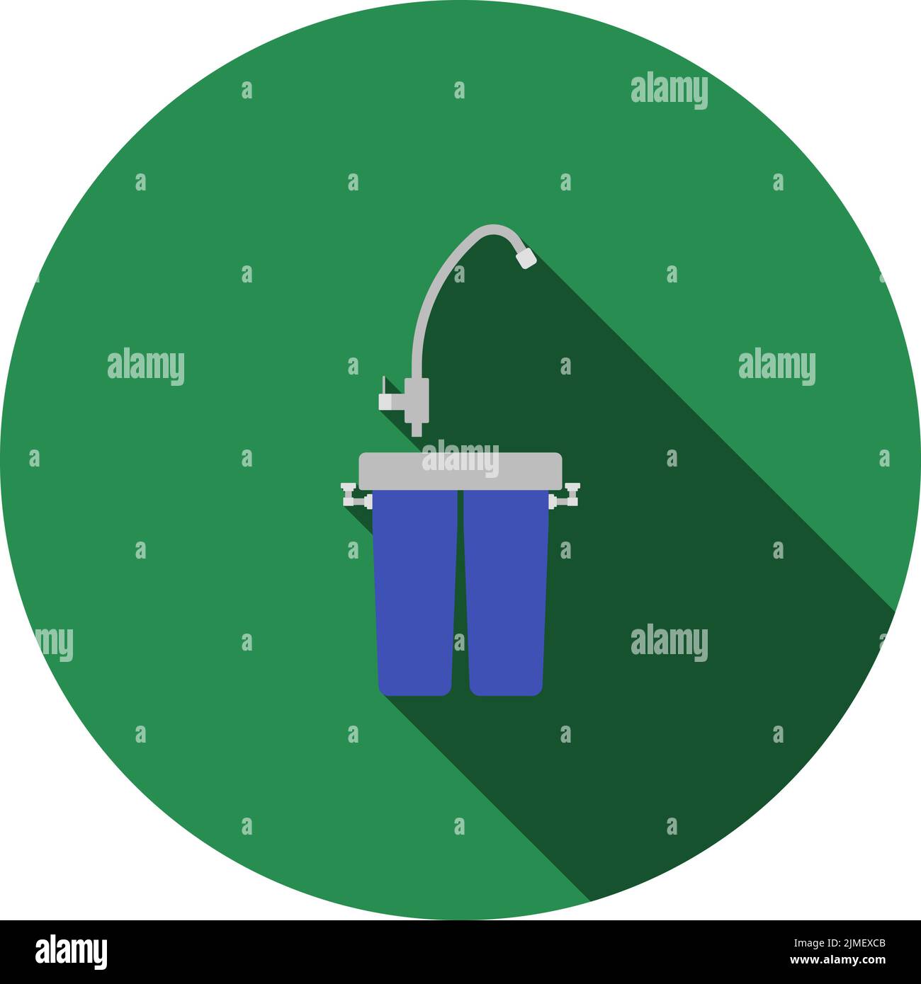 Water filter icon. Flat color design. Vector illustration Stock Vector ...