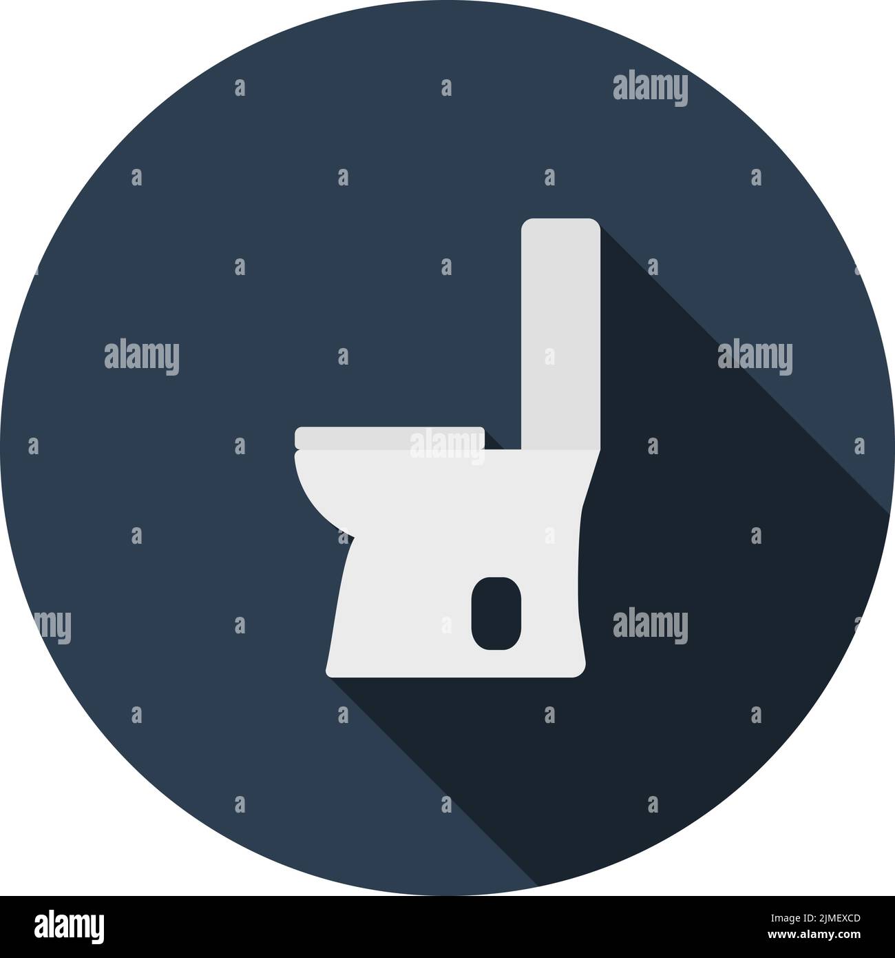 Toilet bowl icon. Flat color design. Vector illustration Stock Vector ...