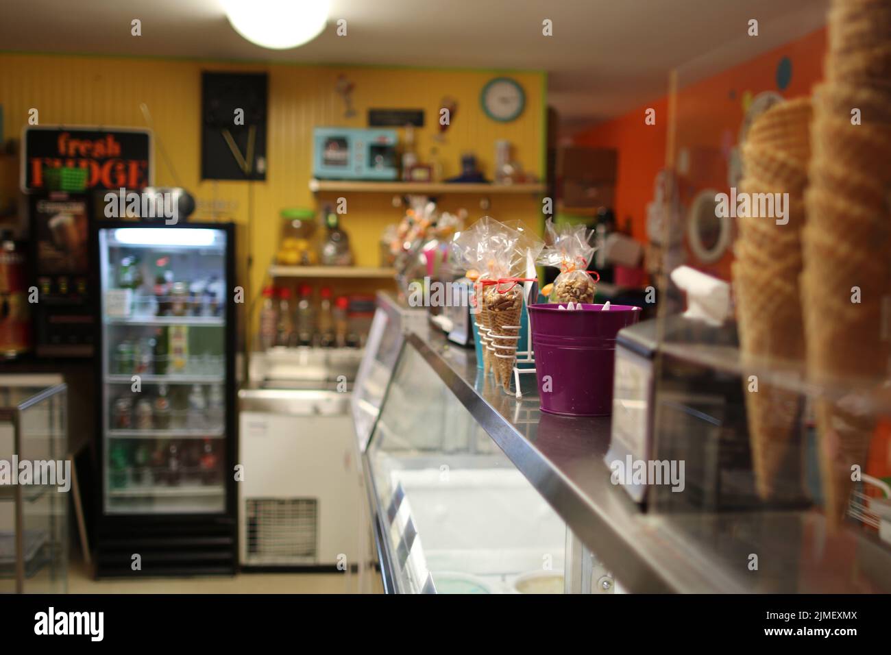 A closeup shot of a small shop interior Stock Photo - Alamy