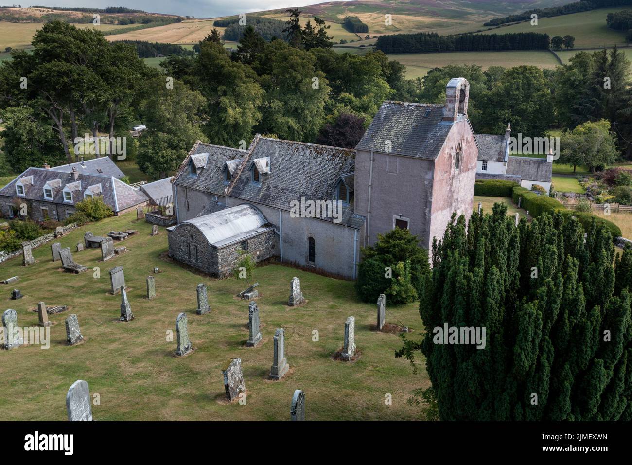 Stobo Kirk a rural church in Tweeddale, Scottish Borders, Scotland, UK ...