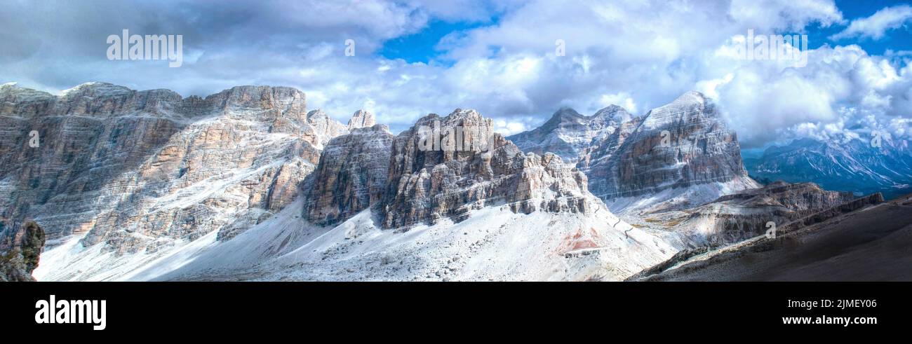 Panoramic view of the Italian mountains the Dolomites Stock Photo - Alamy