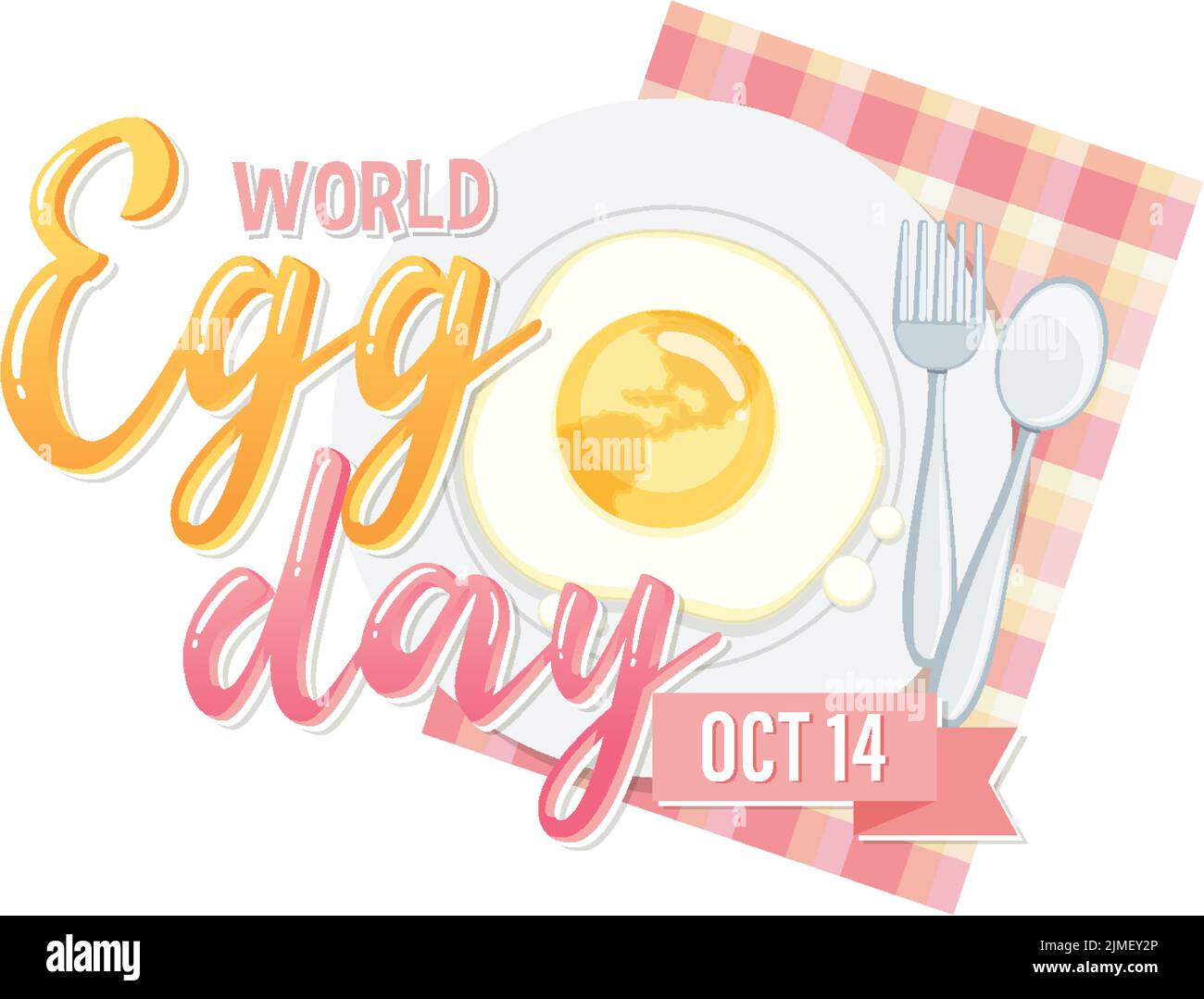 World egg day banner or logo design illustration Stock Vector Image ...