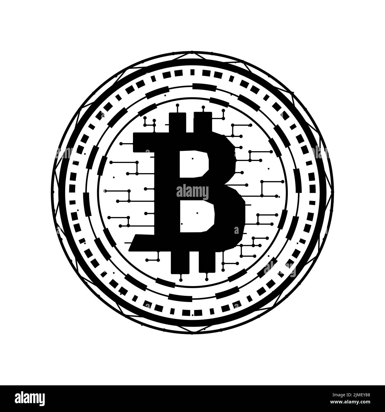 Bitcoin digital vector illustration on a white background ...