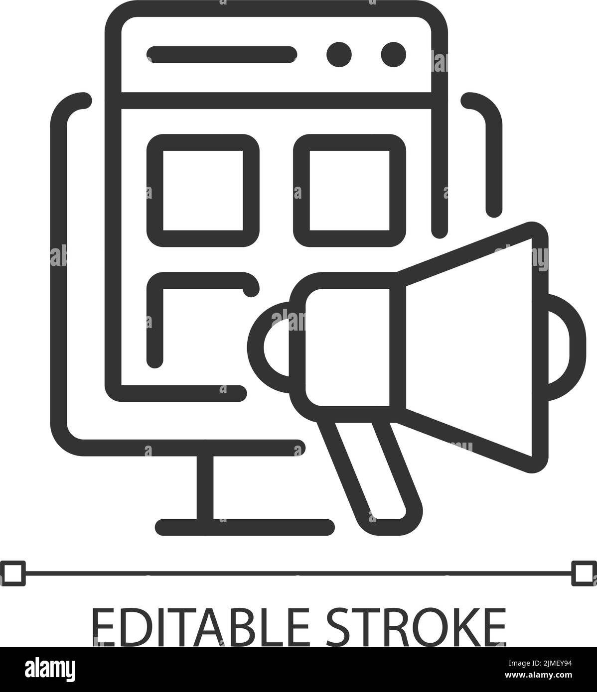 Digital marketing pixel perfect linear icon Stock Vector Image & Art ... Digital marketing pixel perfect linear icon Stock Vector Image & Art ...