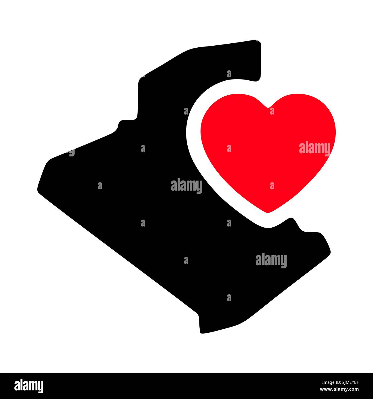 Algeria vector silhouette map hi-res stock photography and images - Alamy