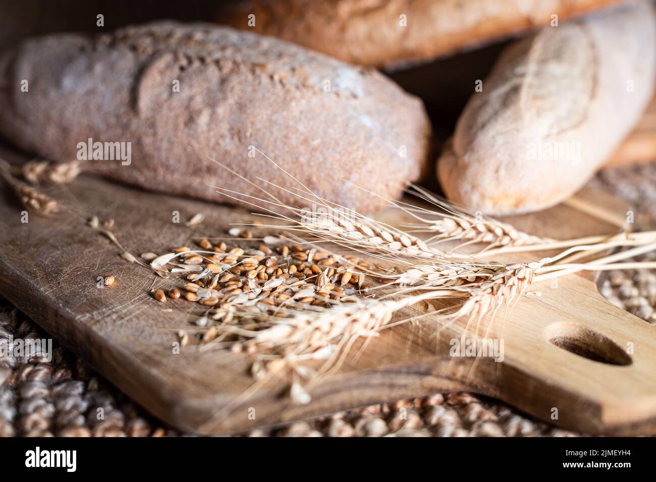 Cutting healthy bread seeds hi-res stock photography and images - Alamy