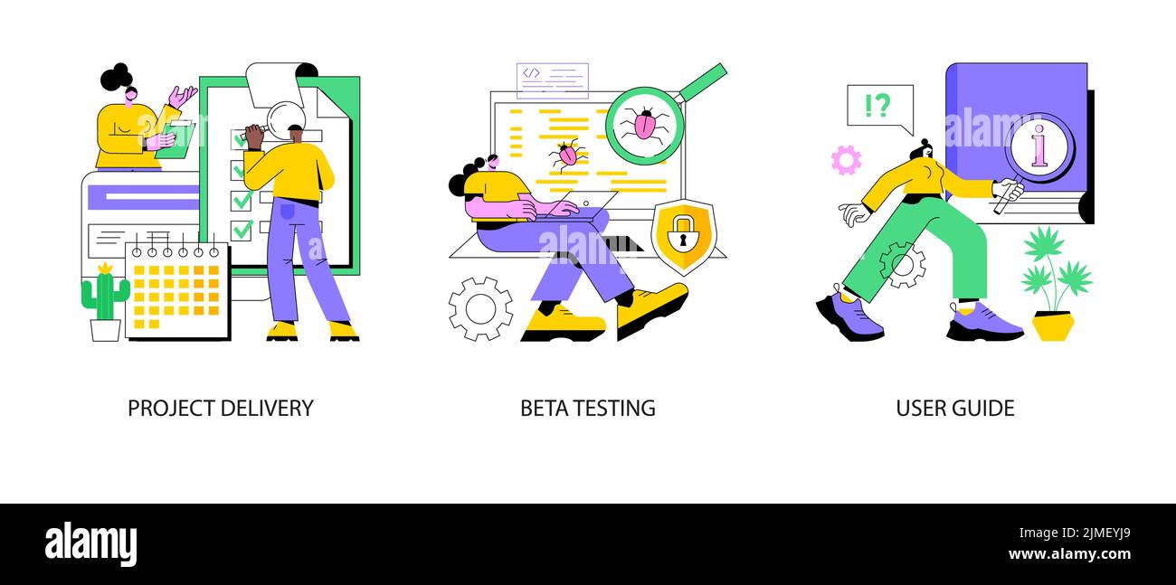 Customer experience abstract concept vector illustration set. Project ...