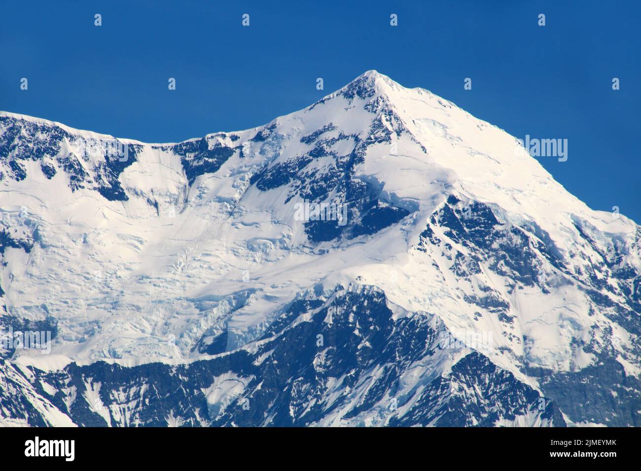 View of the top of Mount Saint Elias in Alaska, United States, North ...