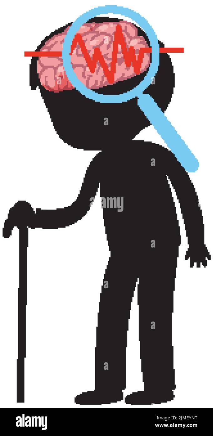 A man showing brain inside illustration Stock Vector Image & Art - Alamy