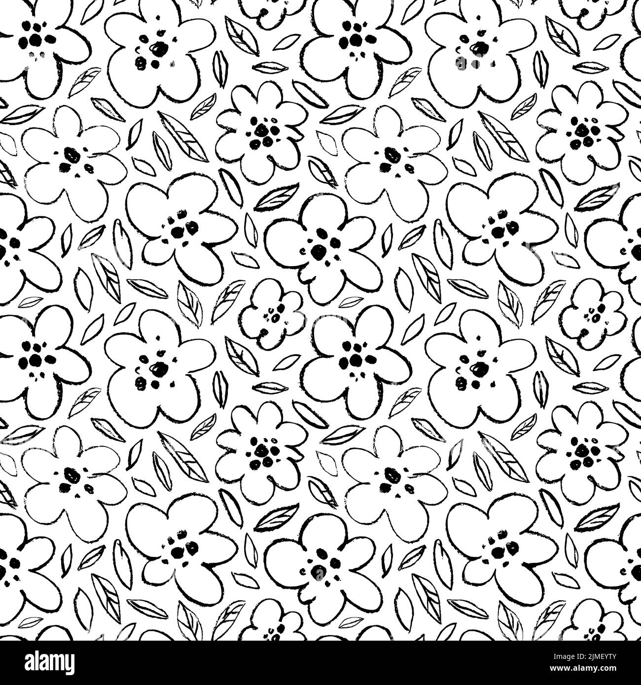 Simple flower outline hi-res stock photography and images - Alamy