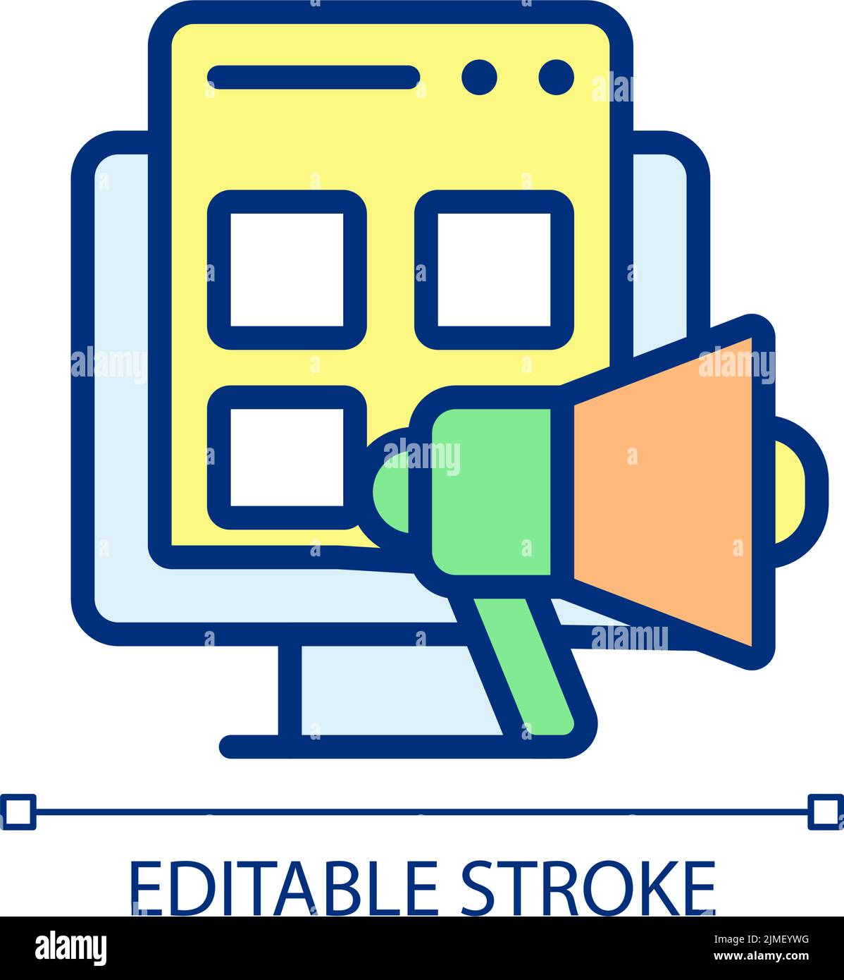 Digital marketing pixel perfect RGB color icon Stock Vector Image & Art - Alamy