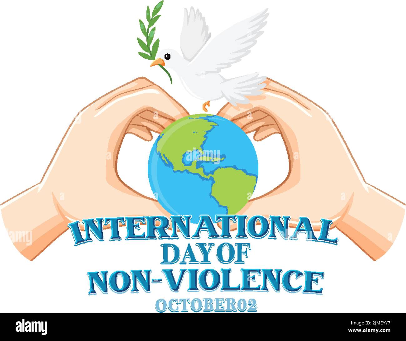 International Day of Non-Violence Poster Design illustration Stock ...