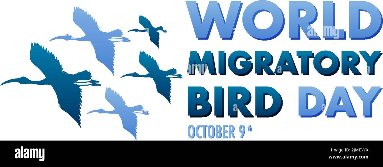 World Migratory Bird Day Banner Template illustration Stock Vector ...