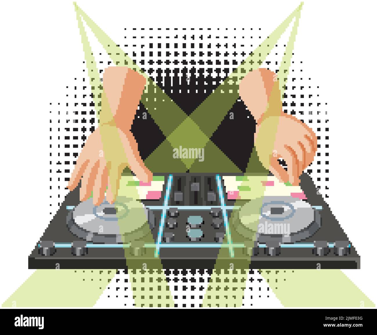 Music DJ controller icon on white background illustration Stock Vector ...