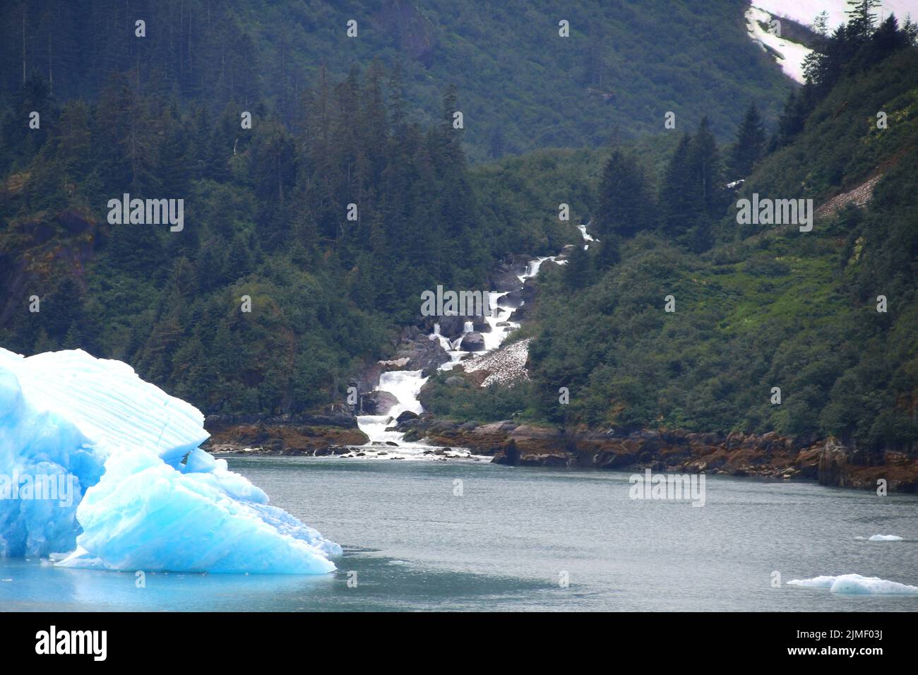 Alaska, Waterfall in the Stephens Passage Stock Photo - Alamy