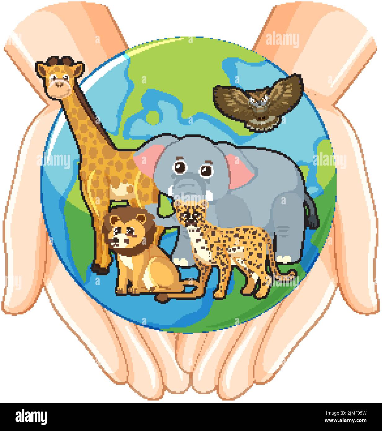 World wildlife by animal's on earth Stock Vector Images - Alamy
