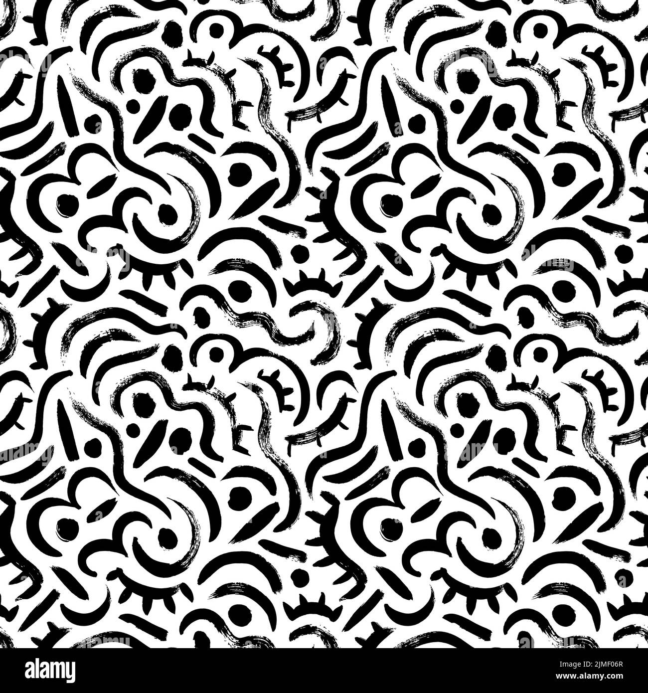 Hand drawn doodle lines vector seamless pattern Stock Vector Image ...