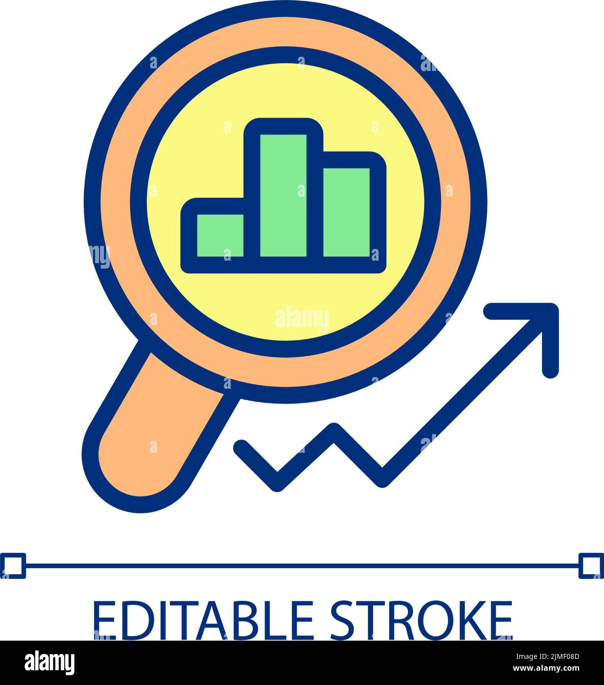 Market monitoring pixel perfect RGB color icon Stock Vector Image & Art ...