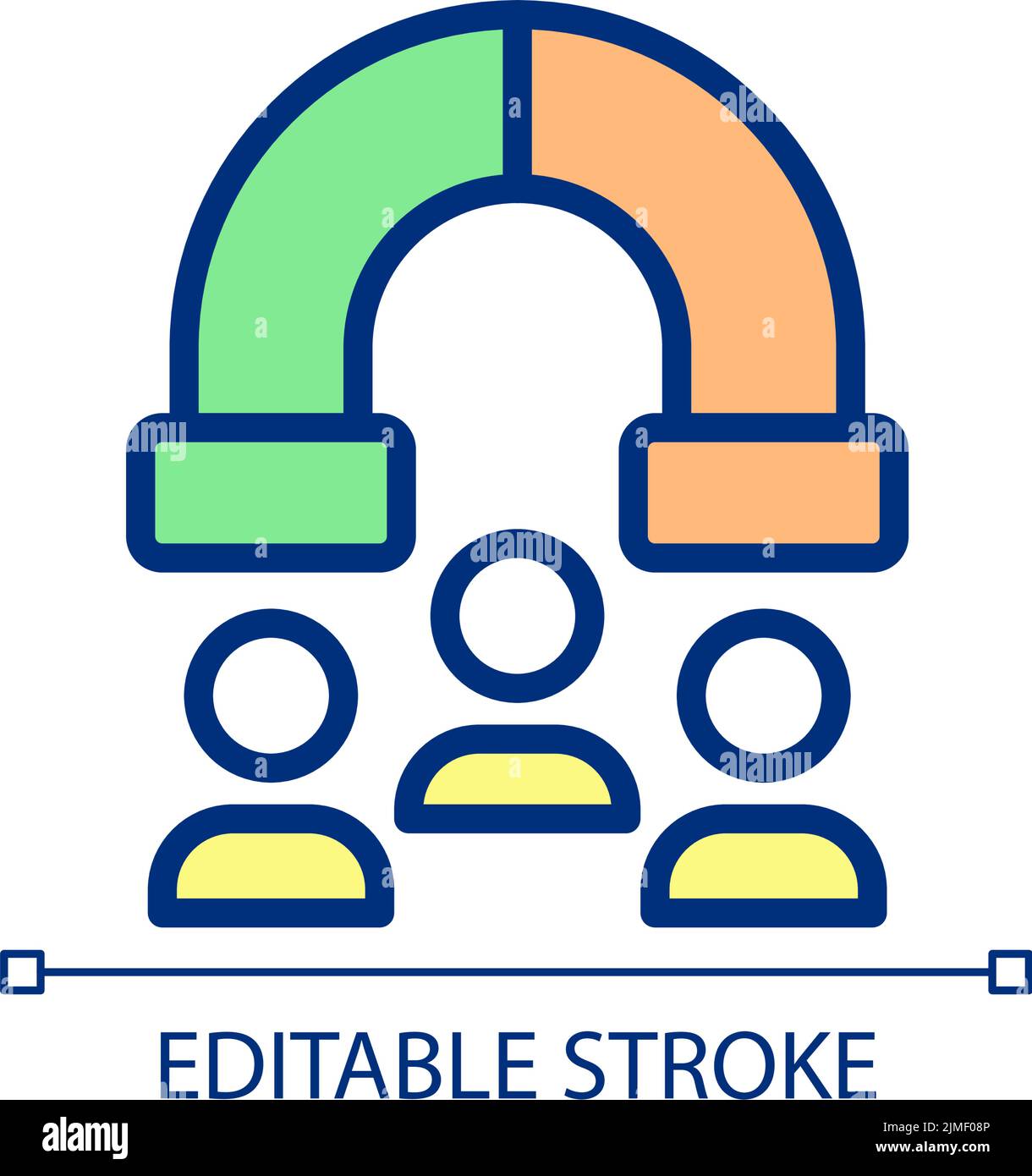 Attracting customers line icon hi-res stock photography and images - Alamy