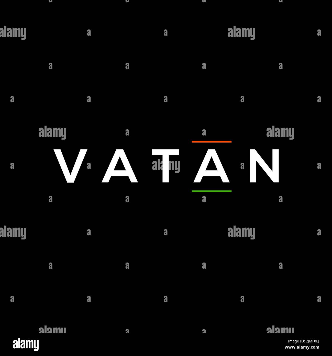 Vatan (Nation) lettring. Vatan logo for India Nation. Vatan is a Urdu ...