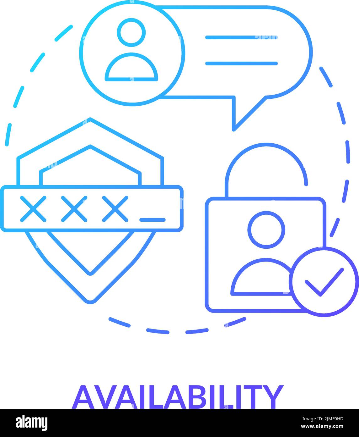 Availability blue gradient concept icon Stock Vector Image & Art - Alamy