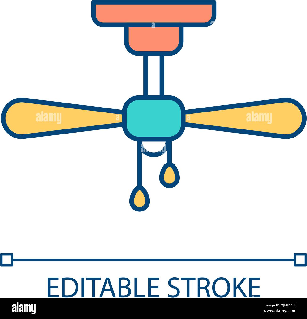 Ceiling fan RGB color icon Stock Vector Image & Art - Alamy