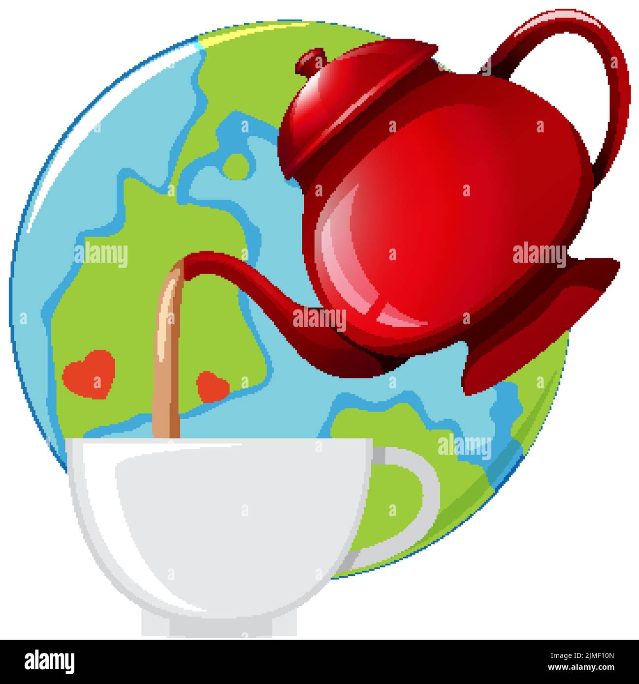 A red kettle isolated illustration Stock Vector Image & Art - Alamy