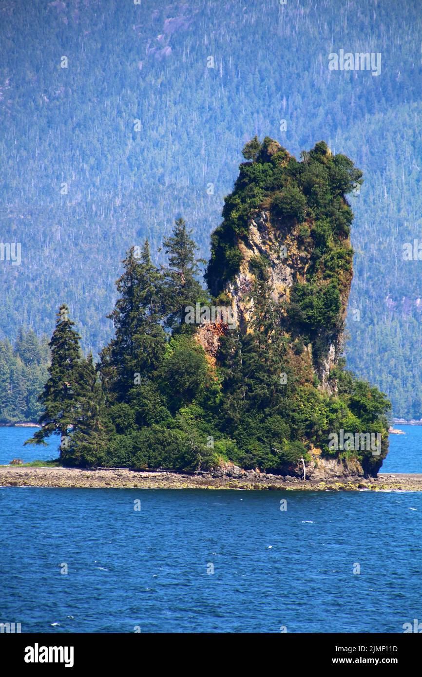 New Eddystone Rock Misty Fjords National Monument Park Stock Photo - Alamy