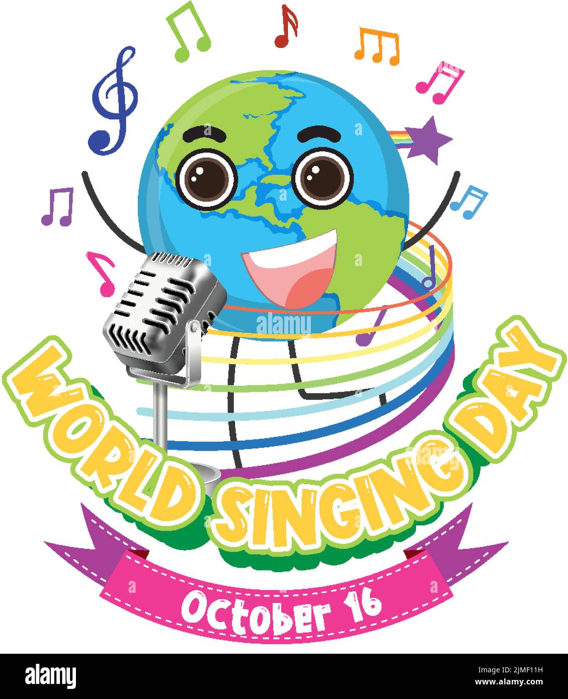 World Singing Day Banner Design illustration Stock Vector Image & Art ...