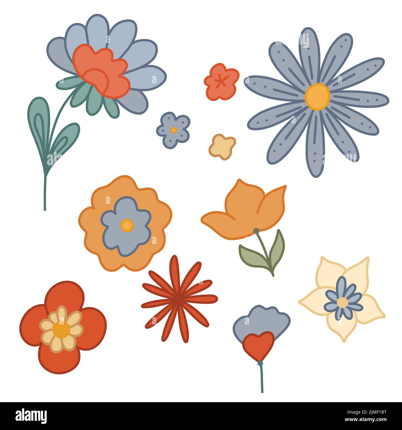 Groovy Flowers Vector