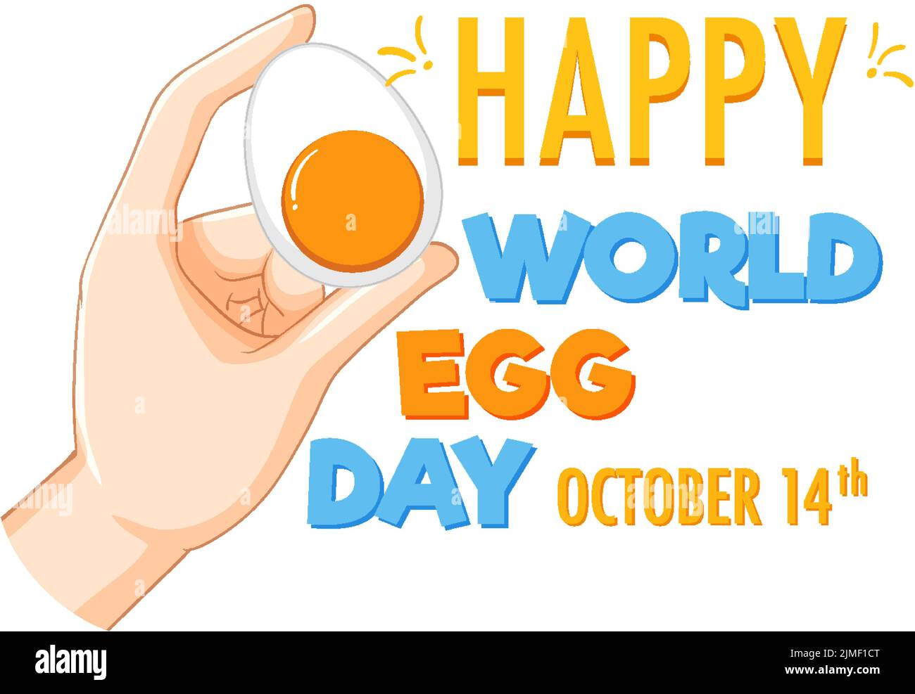 World Egg Day October 14 Banner Design illustration Stock Vector Image ...