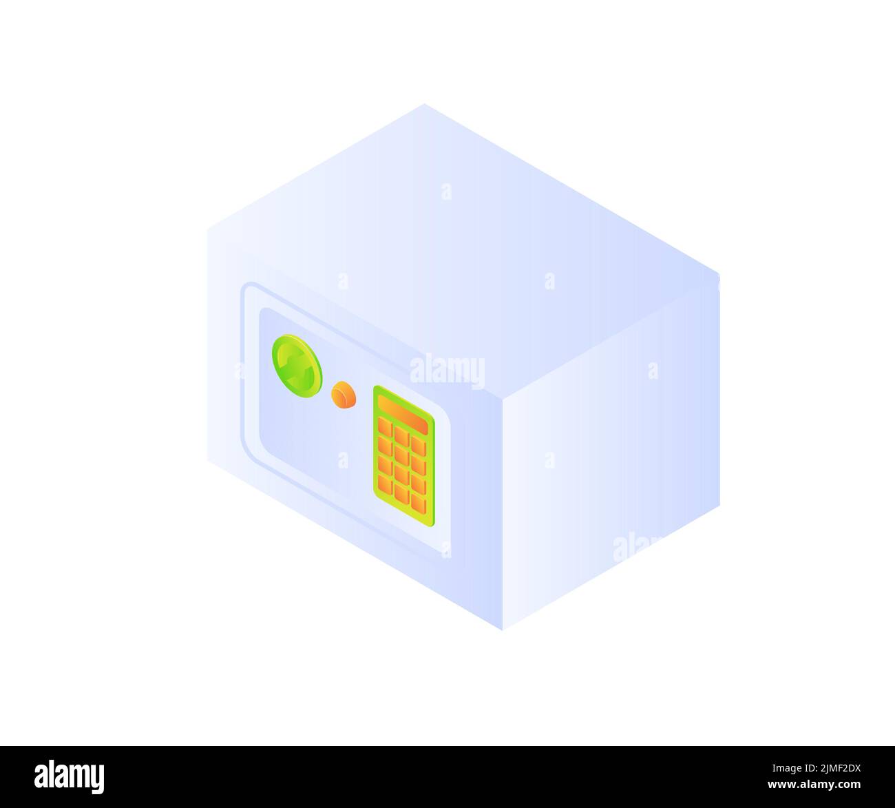 A money safe with a digital security code on a white background Stock ...