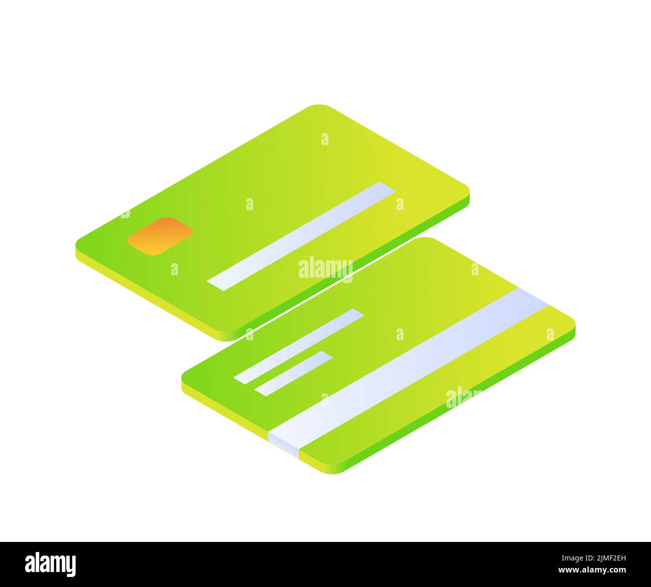 A vector illustration of two green ATM cards Stock Vector Image & Art ...