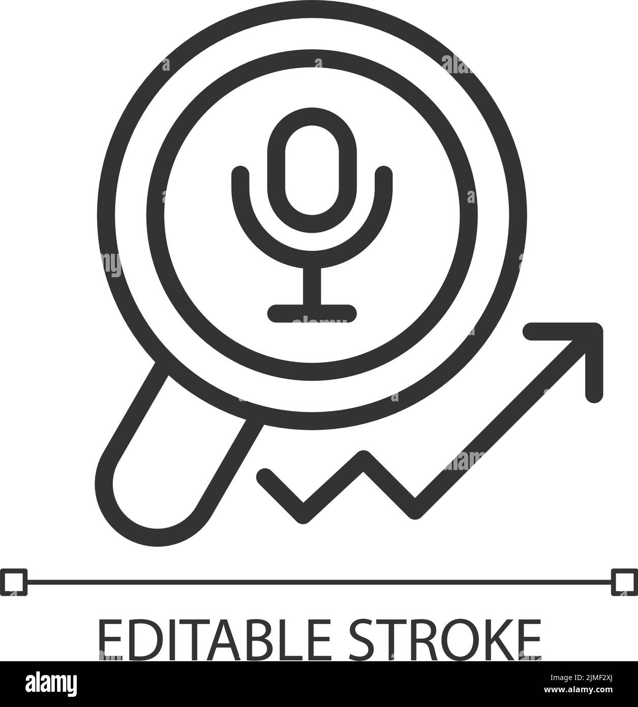 Voice marketing pixel perfect linear icon Stock Vector Image & Art - Alamy