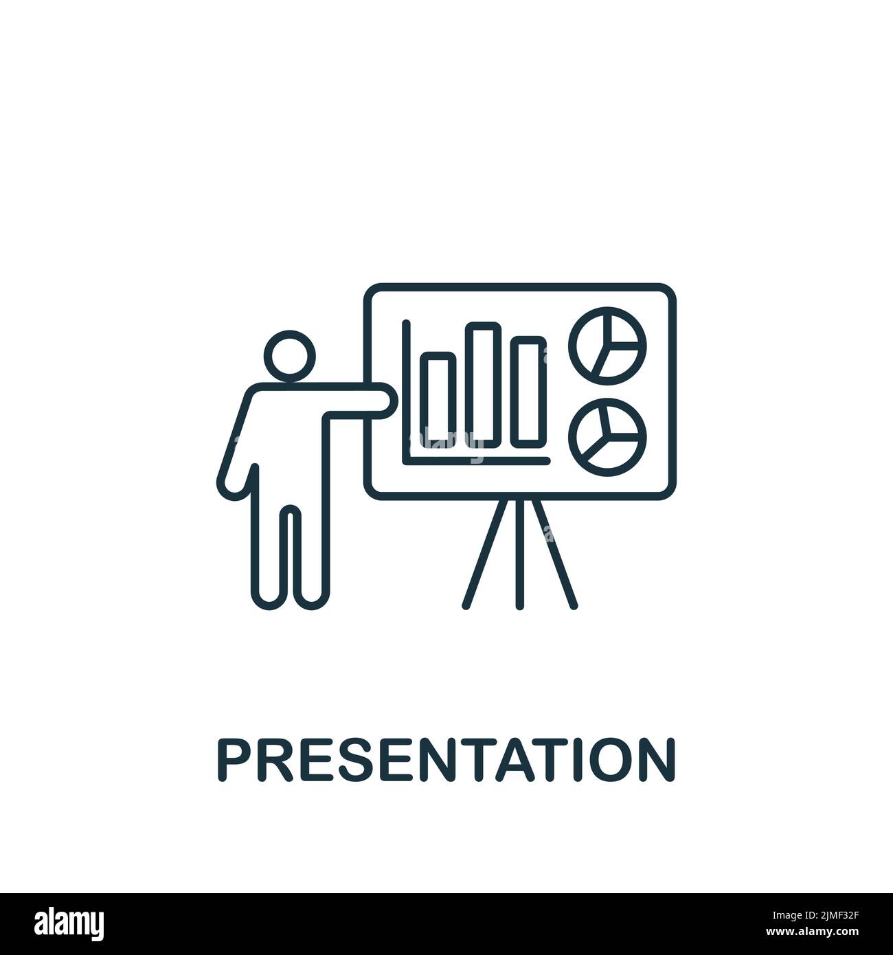 Presentation icon. Monochrome simple icon for templates, web design and ...