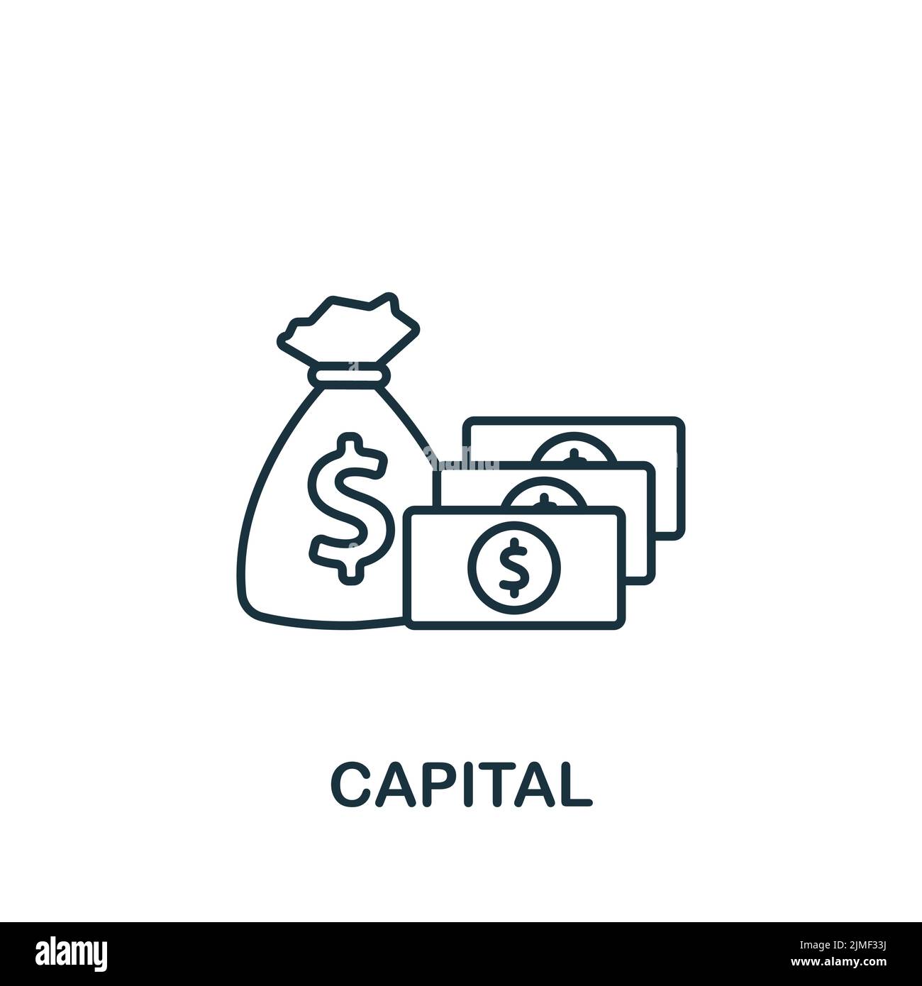 Capital icon. Monochrome simple icon for templates, web design and ...