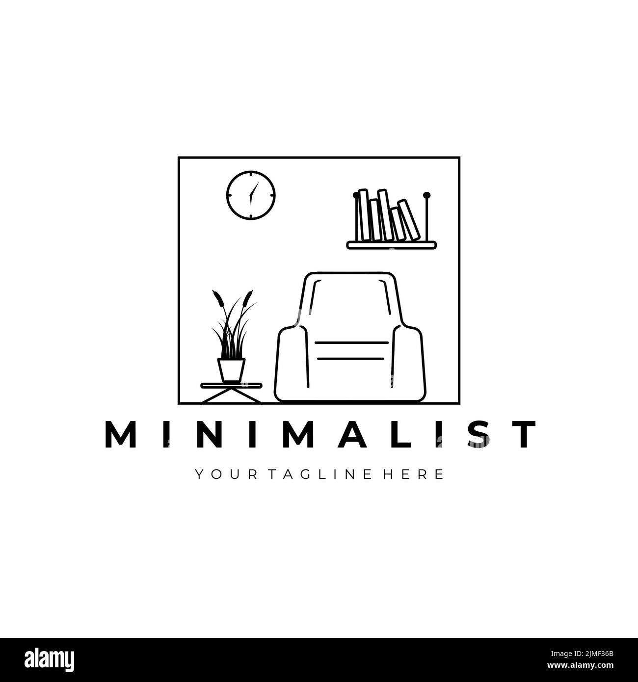 A vector illustration of the Minimalist logo design Stock Vector Image ...