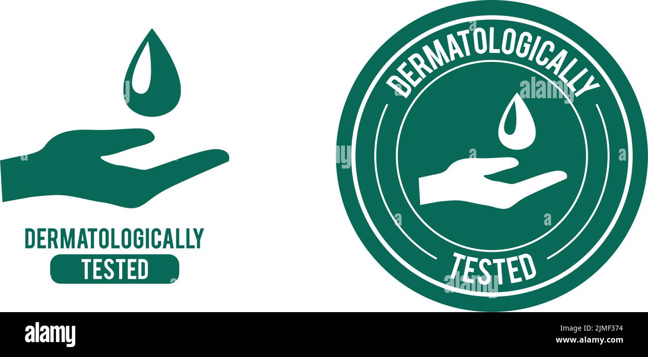 dermatologically tested packaging icon vector illustration Stock Vector ...