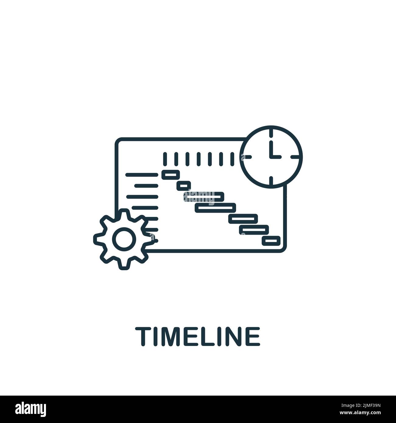 Timeline icon. Monochrome simple icon for templates, web design and ...