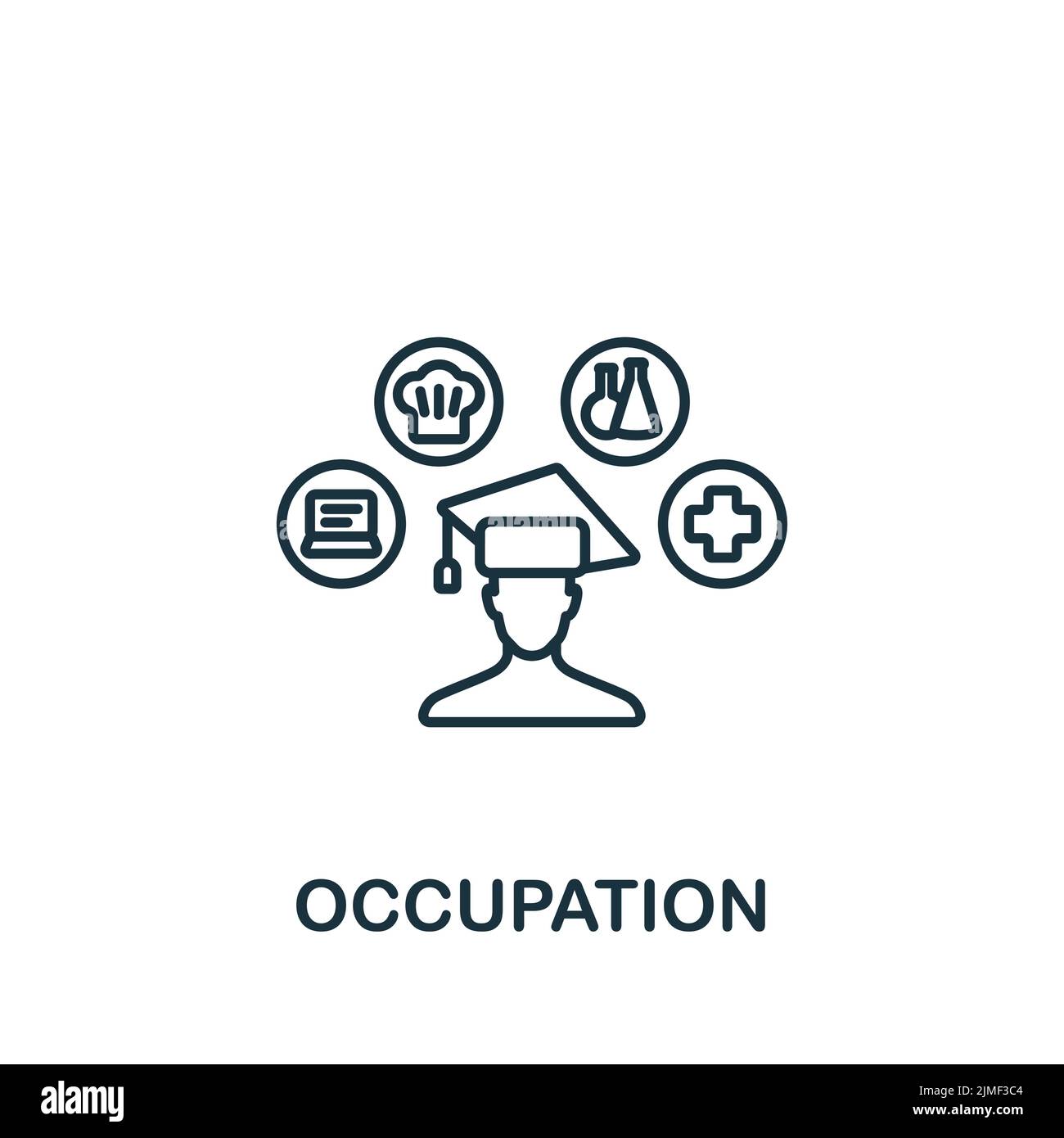 Occupation icon. Monochrome simple Business Training icon for templates ...