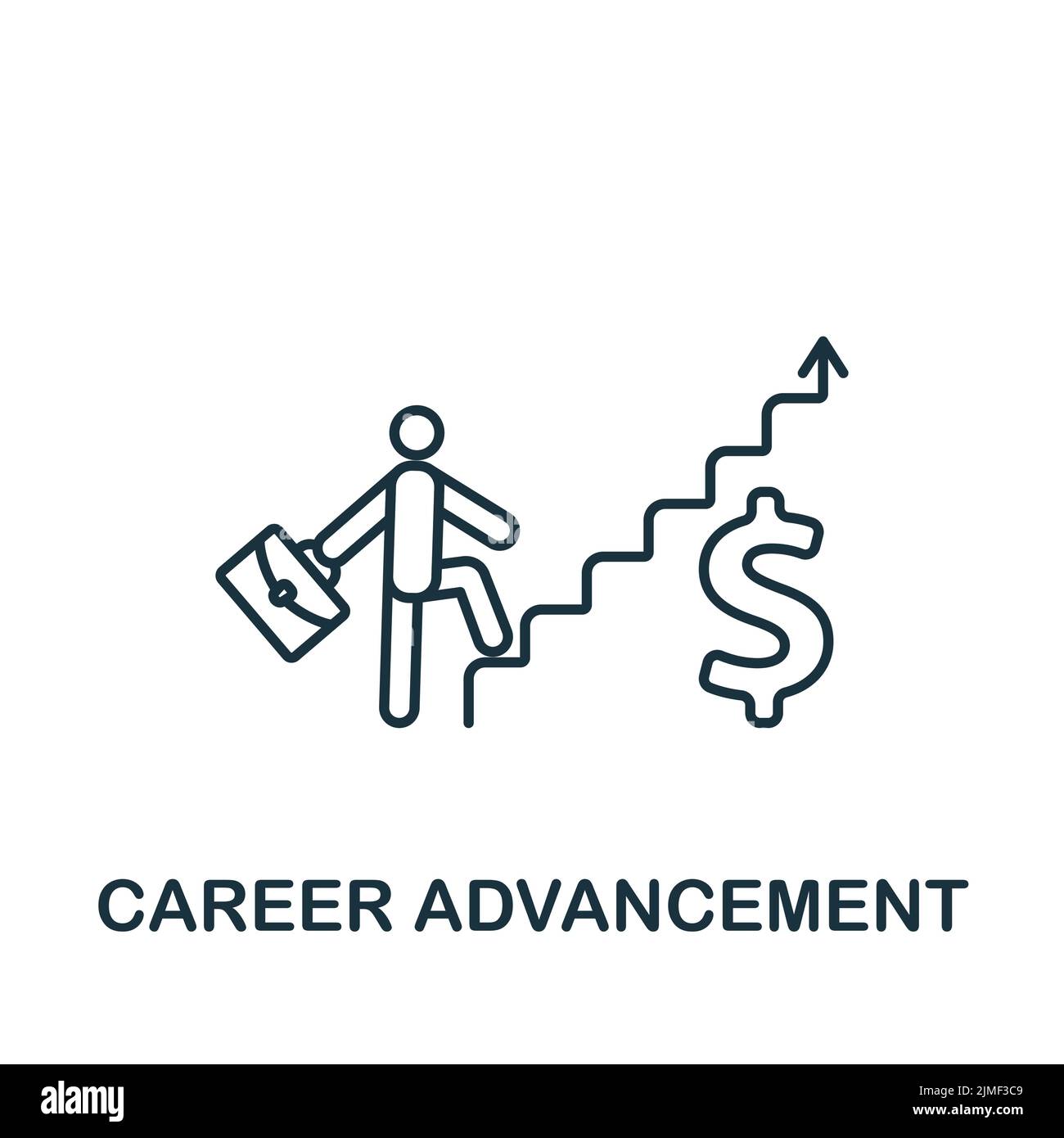 Career Advancement icon. Monochrome simple Business Training icon for ...