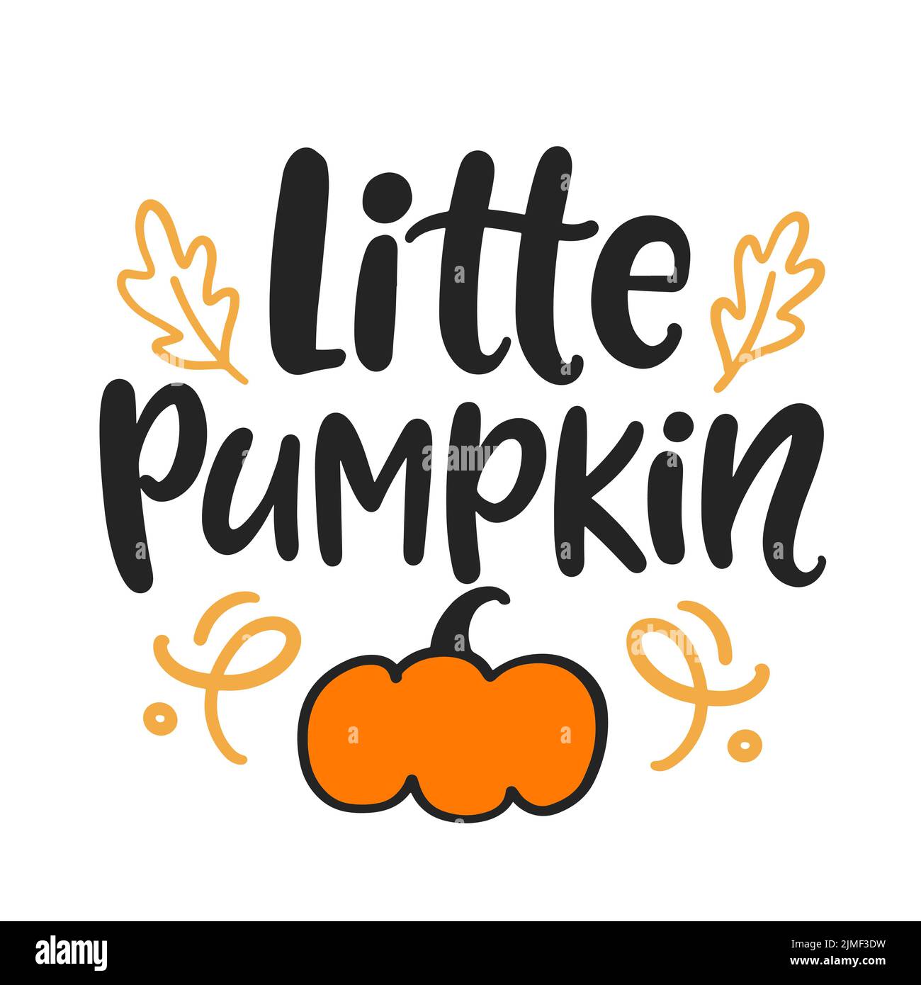Little pumpkin inscription hand written lettering Stock Vector Image ...