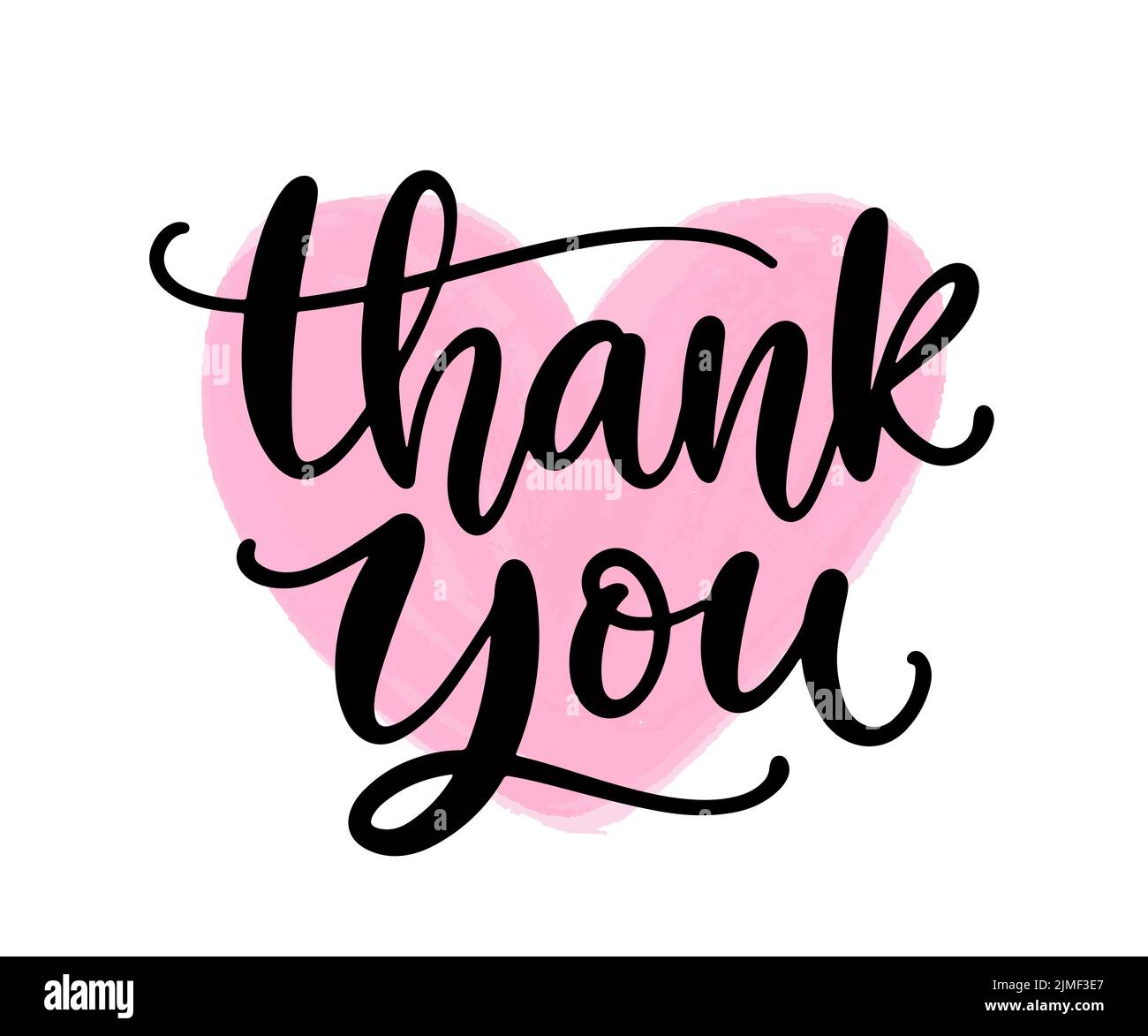 Thank You Hand drawn brush lettering Stock Vector Image & Art - Alamy
