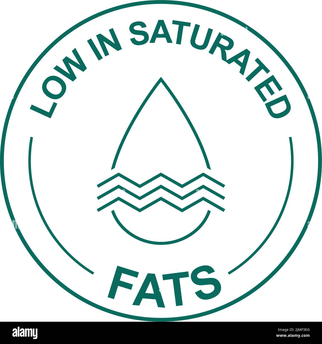 Low in saturated fats packaging icon vector illustration Stock Vector ...