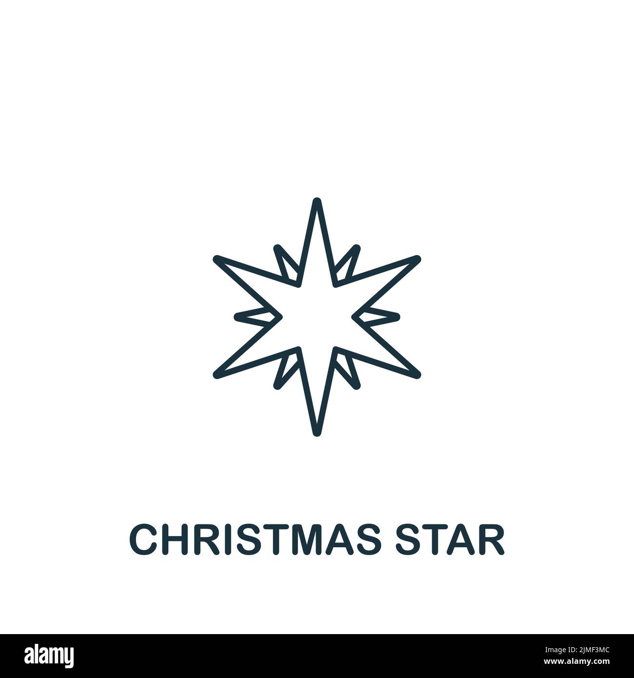 Christmas Star icon. Monochrome simple icon for templates, web design ...