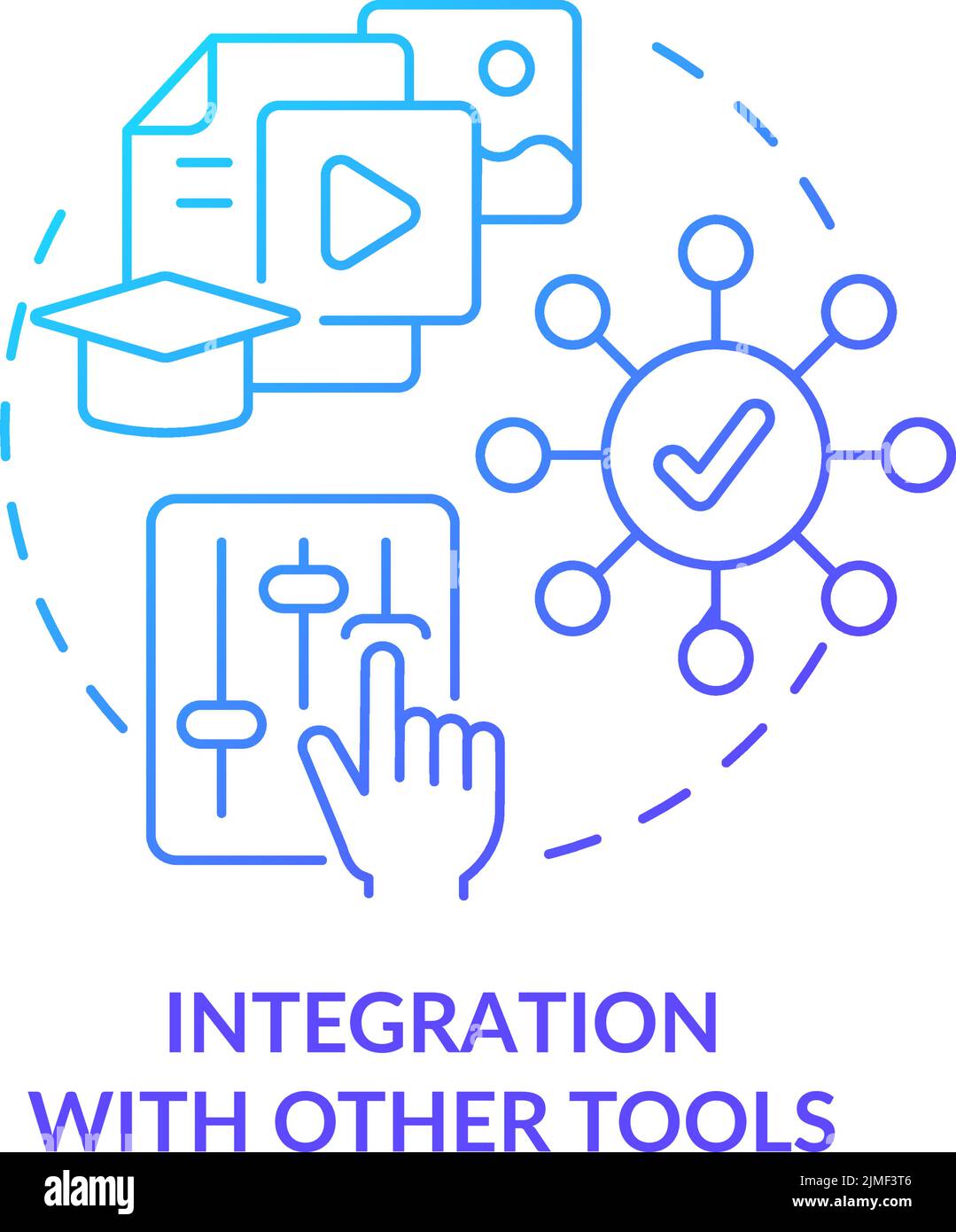 Integration with other tools blue gradient concept icon Stock Vector ... Integration with other tools blue gradient concept icon Stock Vector ...